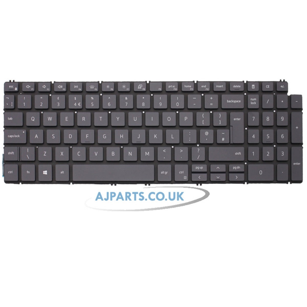 Dell 0KX6MW KX6MW Backlit UK Layout Replacement Laptop Keyboard Black