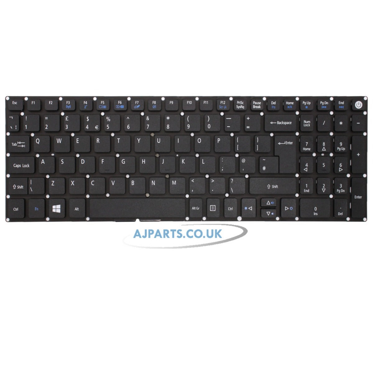 Acer Aspire 3 A315-51 Non-Backlit UK Layout Compatible Keyboard Black